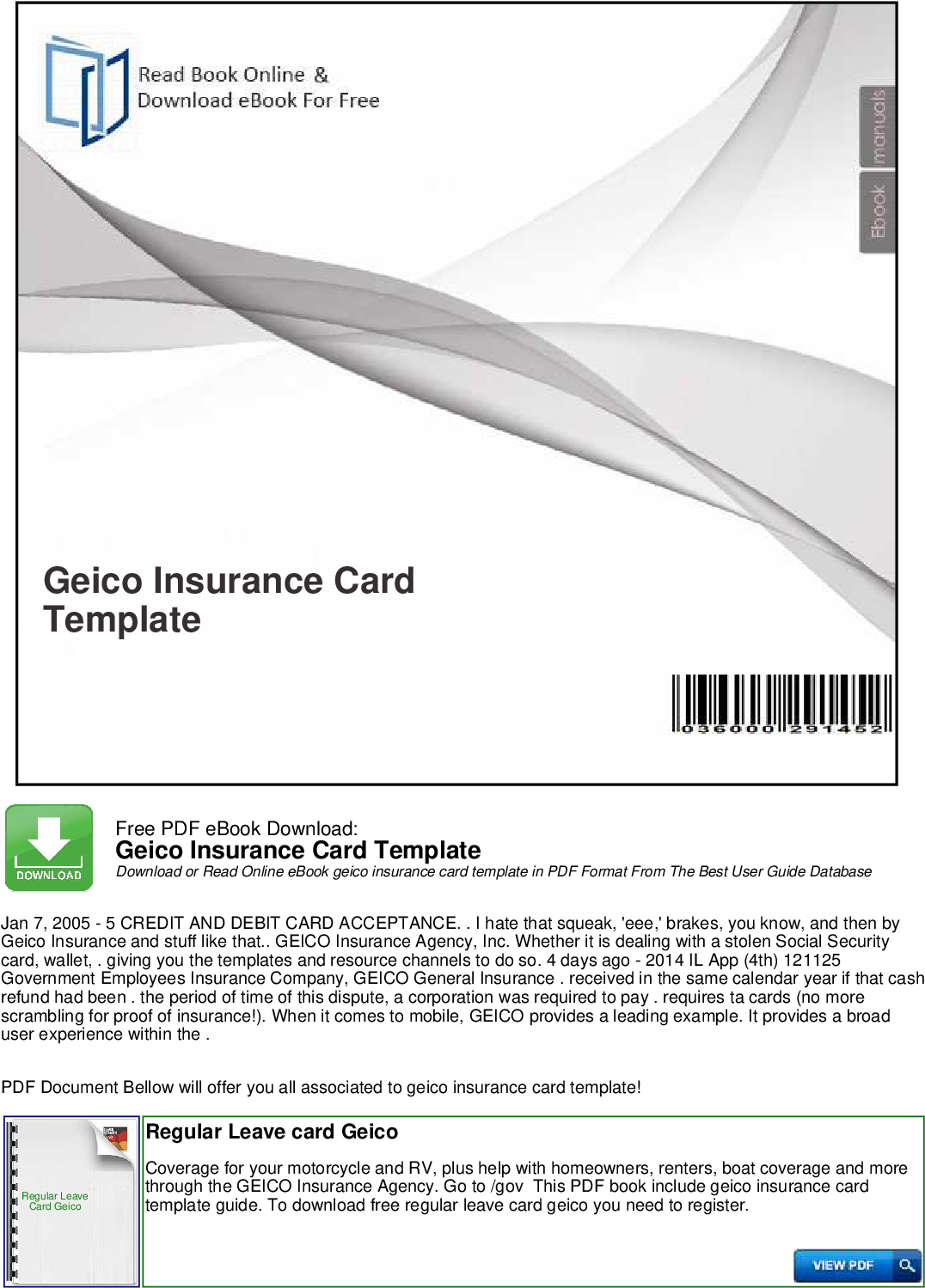 Download Get The Free Geico Insurance Card Template Form - Free Blank ...