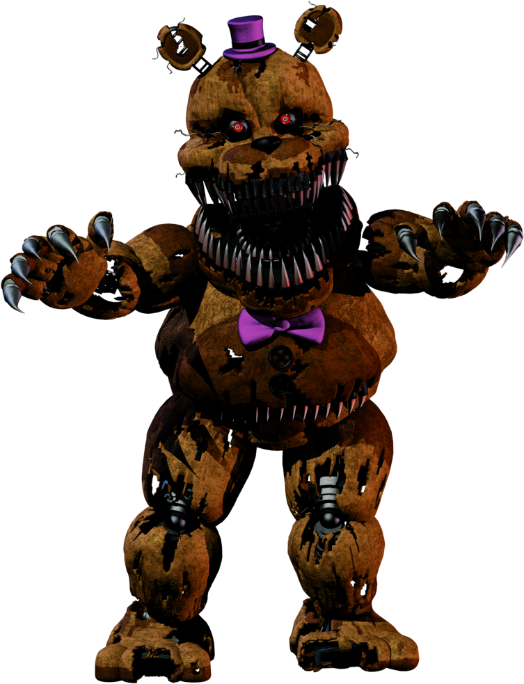 Nightmare Foxy - Fredbear Nightmare (797x1003), Png Download