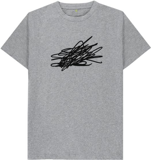 Athletic Grey Scribble - Shirt (640x674), Png Download