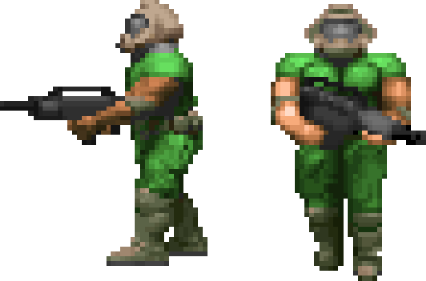 Undead003's Marine Voices - 8 Bit Doom Guy (620x409), Png Download