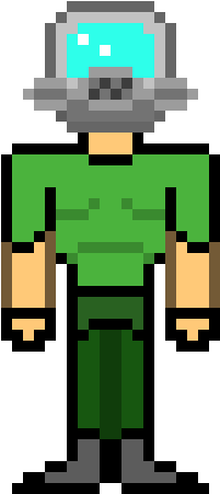 Download Doomguy - Pixel Art | Transparent PNG Download | SeekPNG