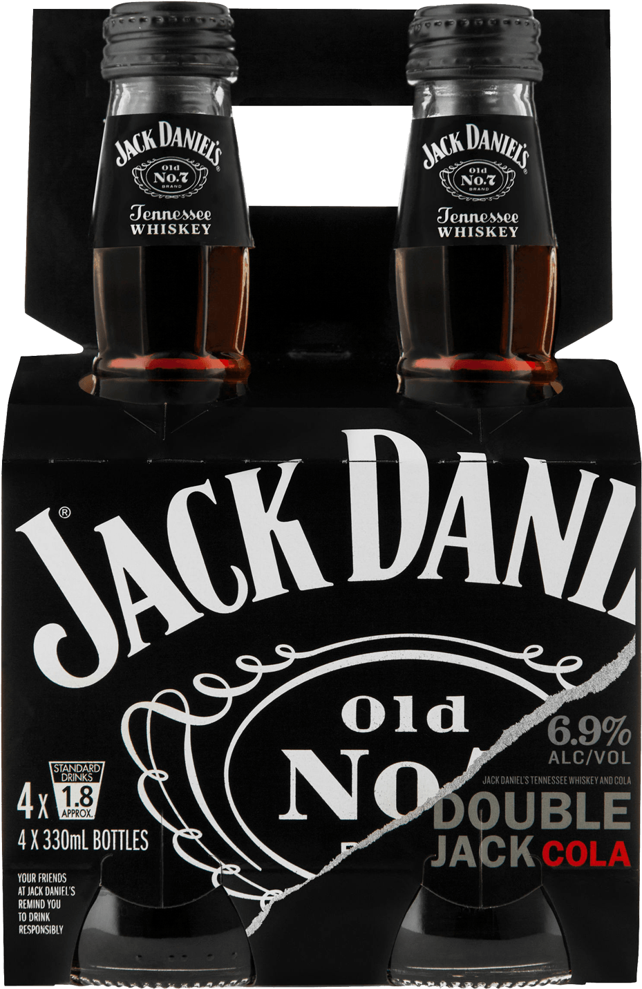 Jack Daniel's Double Jack & Cola Bottles 330ml 4 Pack - Jack Daniels ...