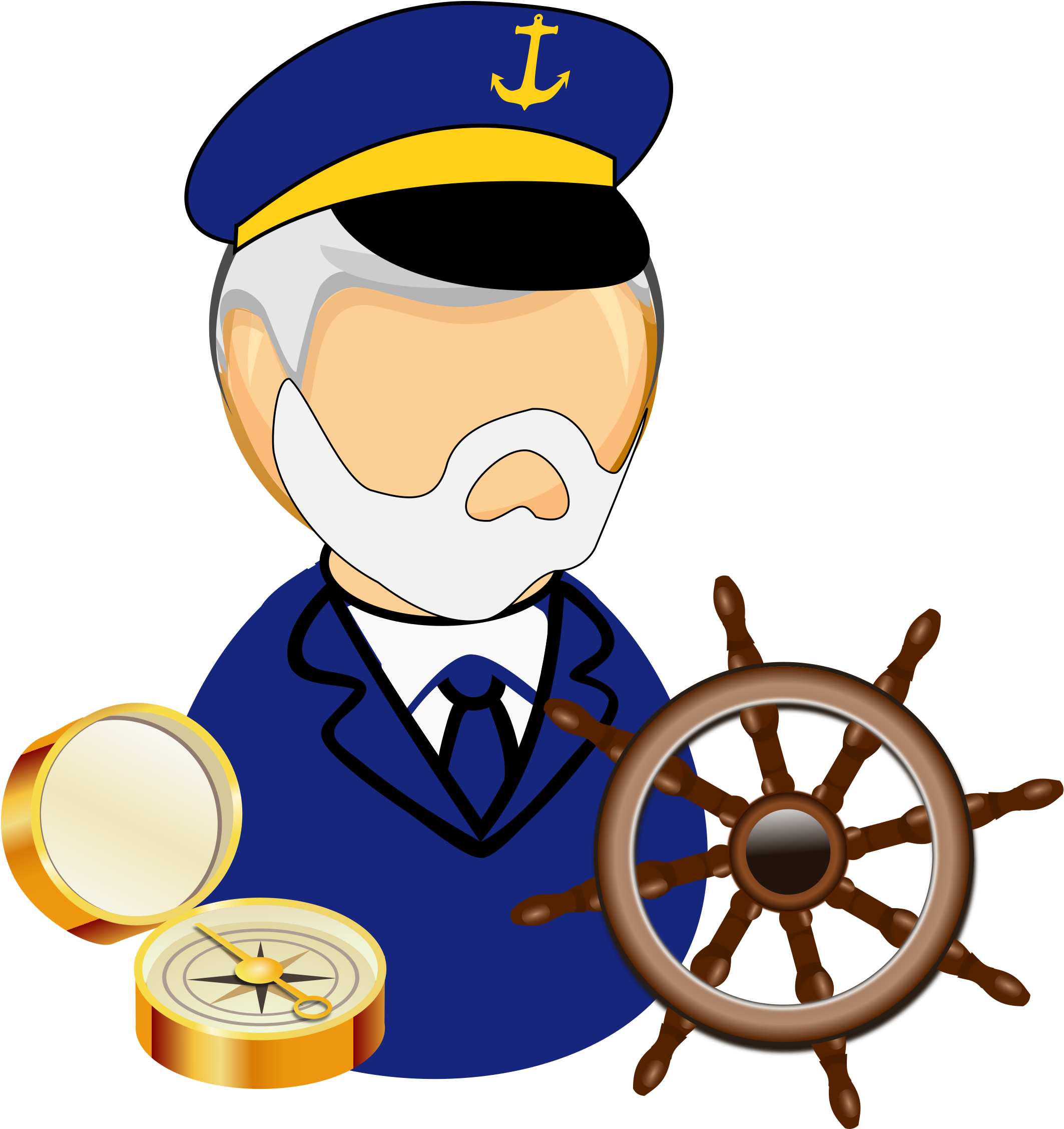 This Free Icons Png Design Of Sea Captain (2271x2400), Png Download