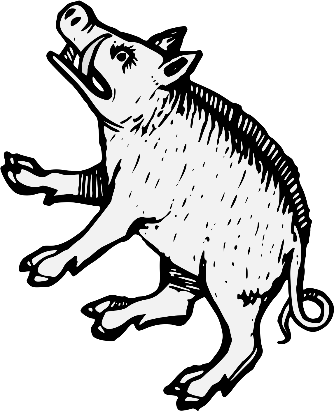 Boar Rampant - Illustration (1162x1424), Png Download