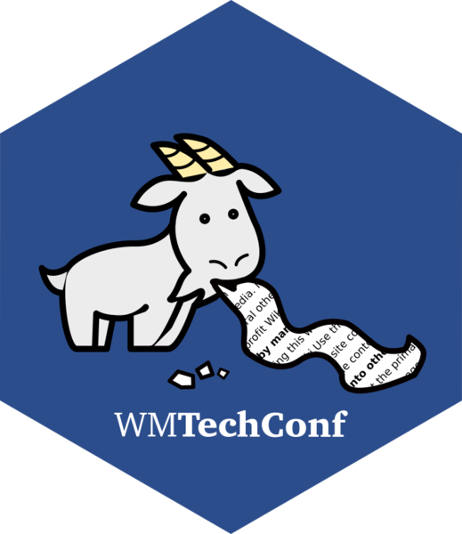 Sticker Wmtechconf Eating Goat - Cartoon (519x600), Png Download