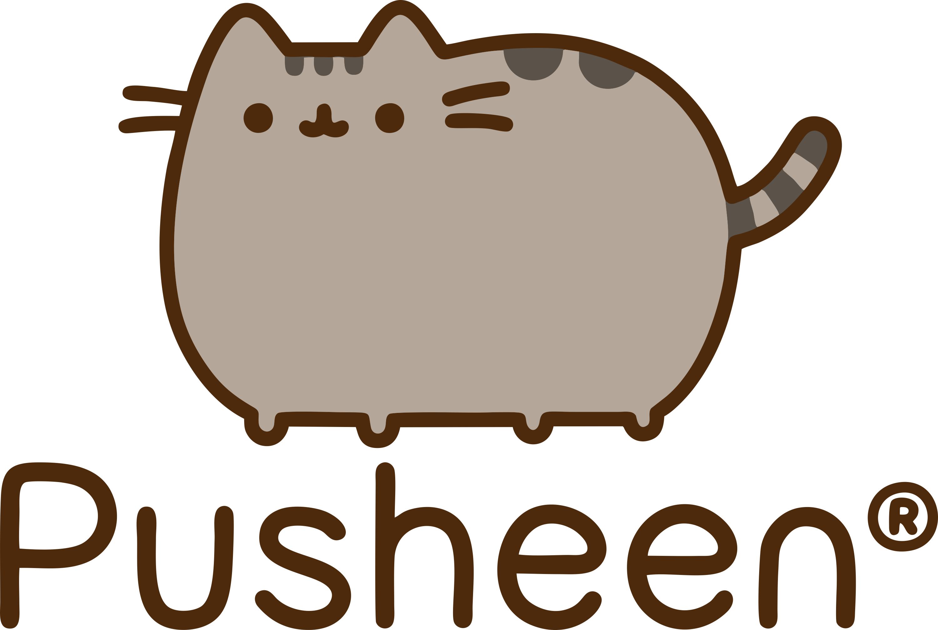 Pusheen - Logo - Pusheen Logo (3000x2014), Png Download