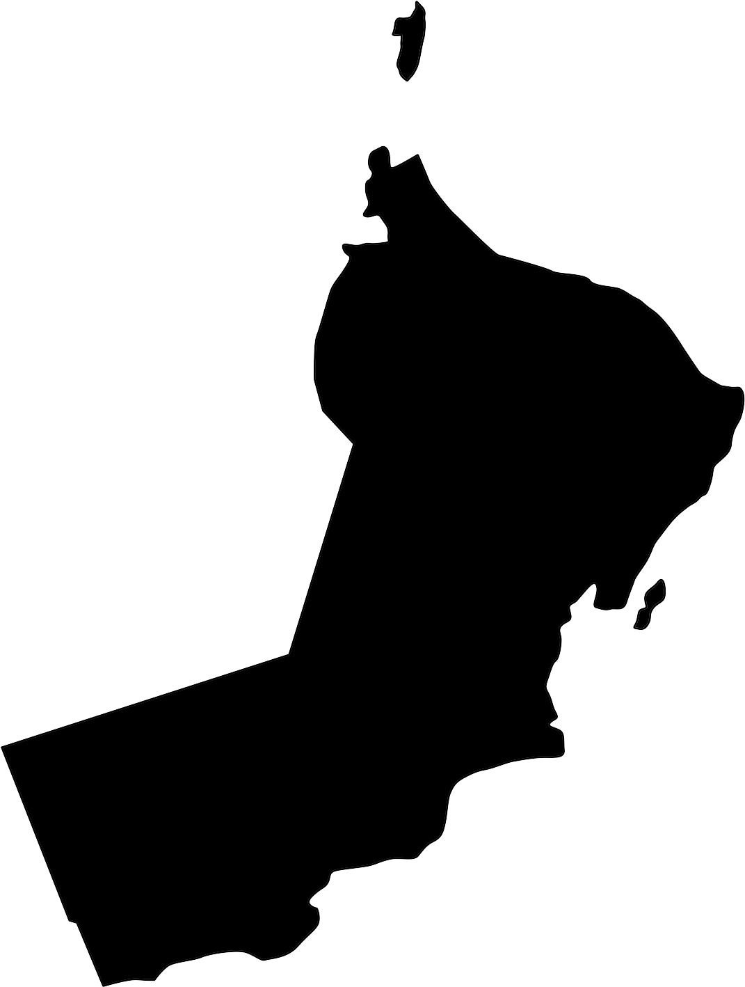 Oman - Muscat On A Map (1500x1500), Png Download
