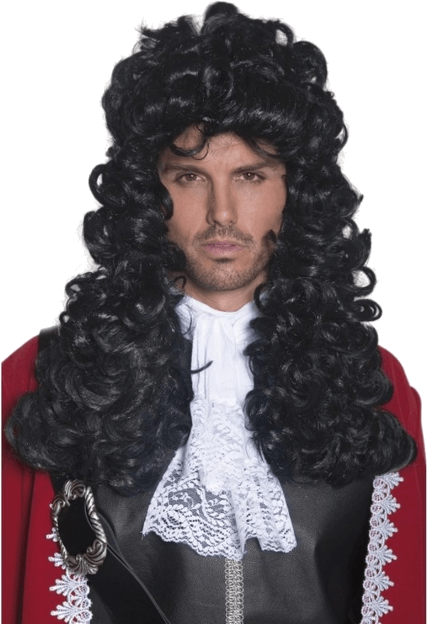 Adult Captain Hook Wig - Pirate Wig (600x951), Png Download