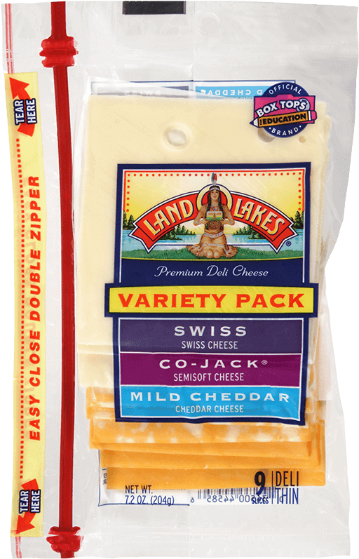Variety Pack Swiss, Co-jack, Mild Cheddar - Land O Lakes (800x800), Png ...