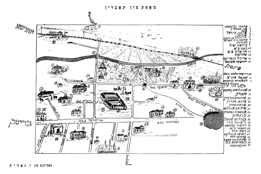an Illustrated Map Of Kobrin, Zalkind& - Diagram (1140x700), Png Download