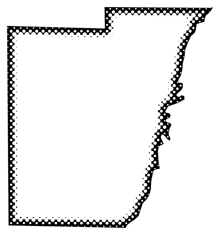 A Map Of Calhoun With Dots Reversed Out Of A Black - Monochrome ...