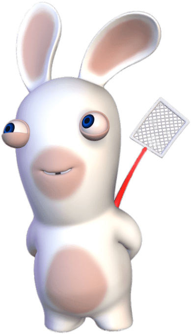 Free Png Download Rabbid Holding Flyswapper Clipart - Raving Rabbids ...