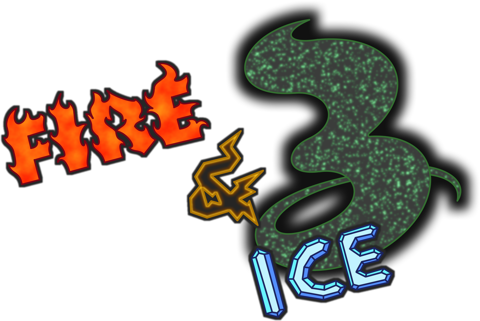 Fire & Ice - Illustration (2000x1400), Png Download