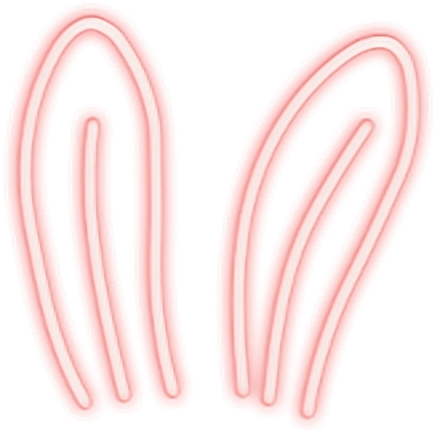 Kawaii Sticker - Red Bunny Ears Transparent (1024x1040), Png Download