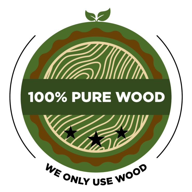 100% Pure Wood Logo - Logo (768x768), Png Download