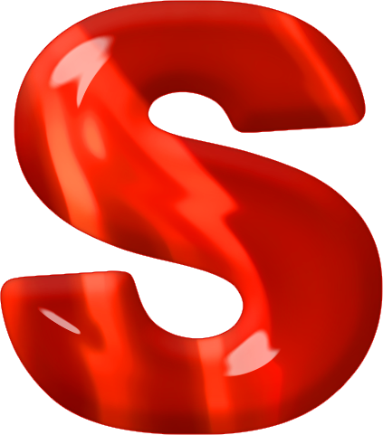 Letter S Download Transparent Png Image - Red Glass Letter S (423x481 ...