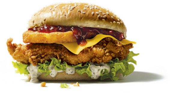 The Kfc Christmas Burger - Kfc Christmas Burger (615x409), Png Download