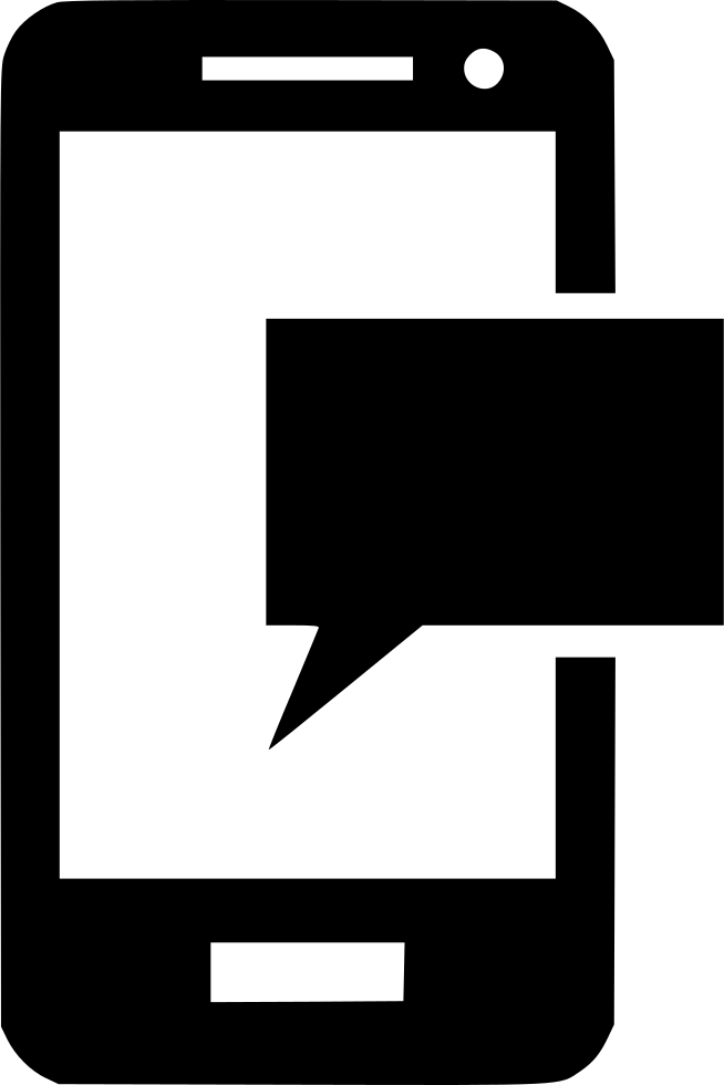 Download Message Bubble With Mobile - Phone Message Icon | Transparent ...