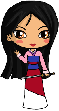 Mulan Chibi By Icypanther1 - Chibi Disney Princess Mulan (300x440), Png ...