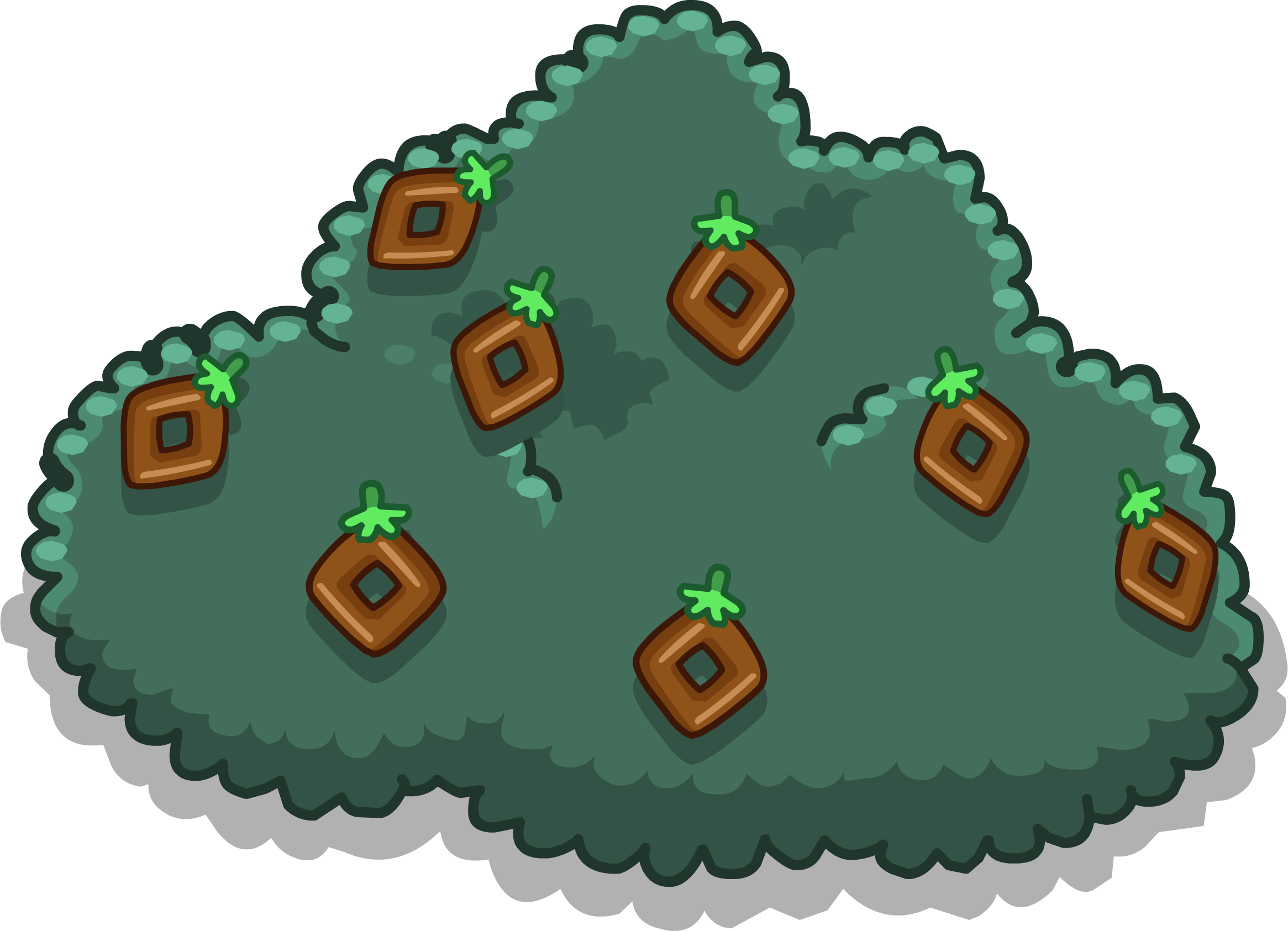 Large Multi-berry Bush Sprite 009 - Illustration (2331x1685), Png Download