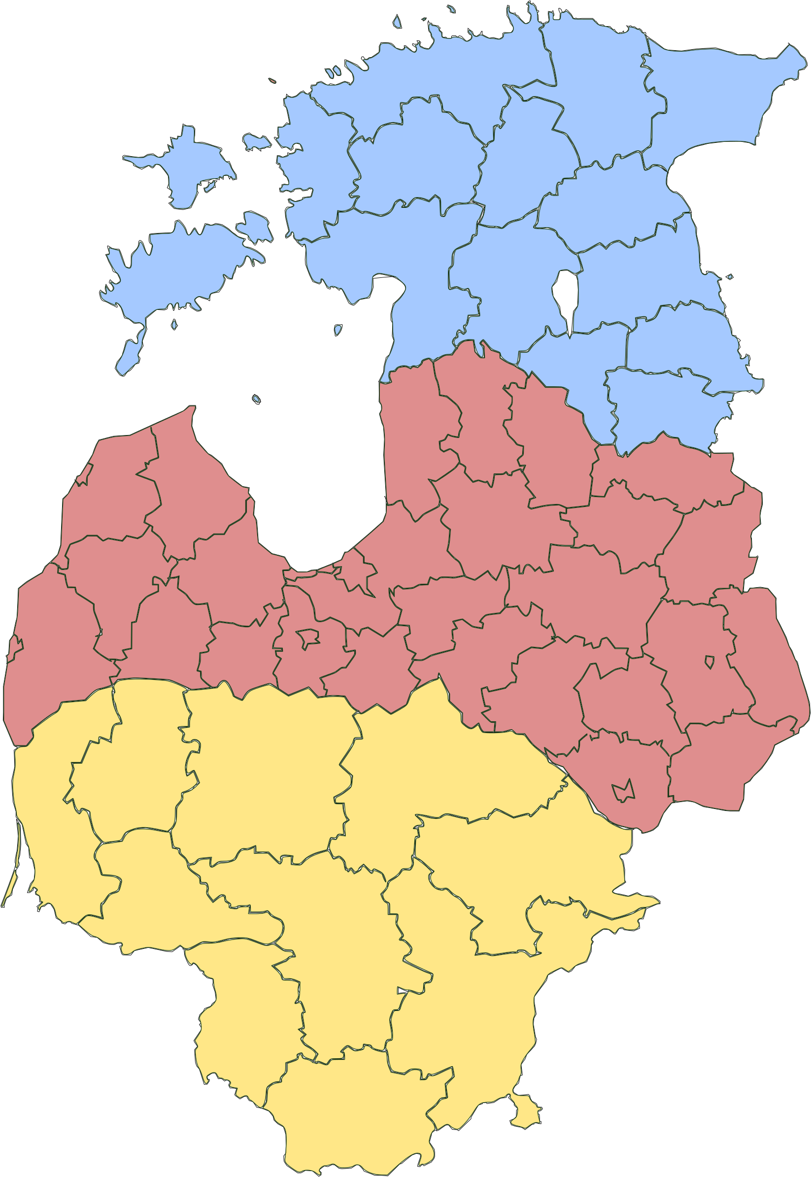Subdivisions Of Baltic States - Baltic States Map Png (1832x2670), Png ...