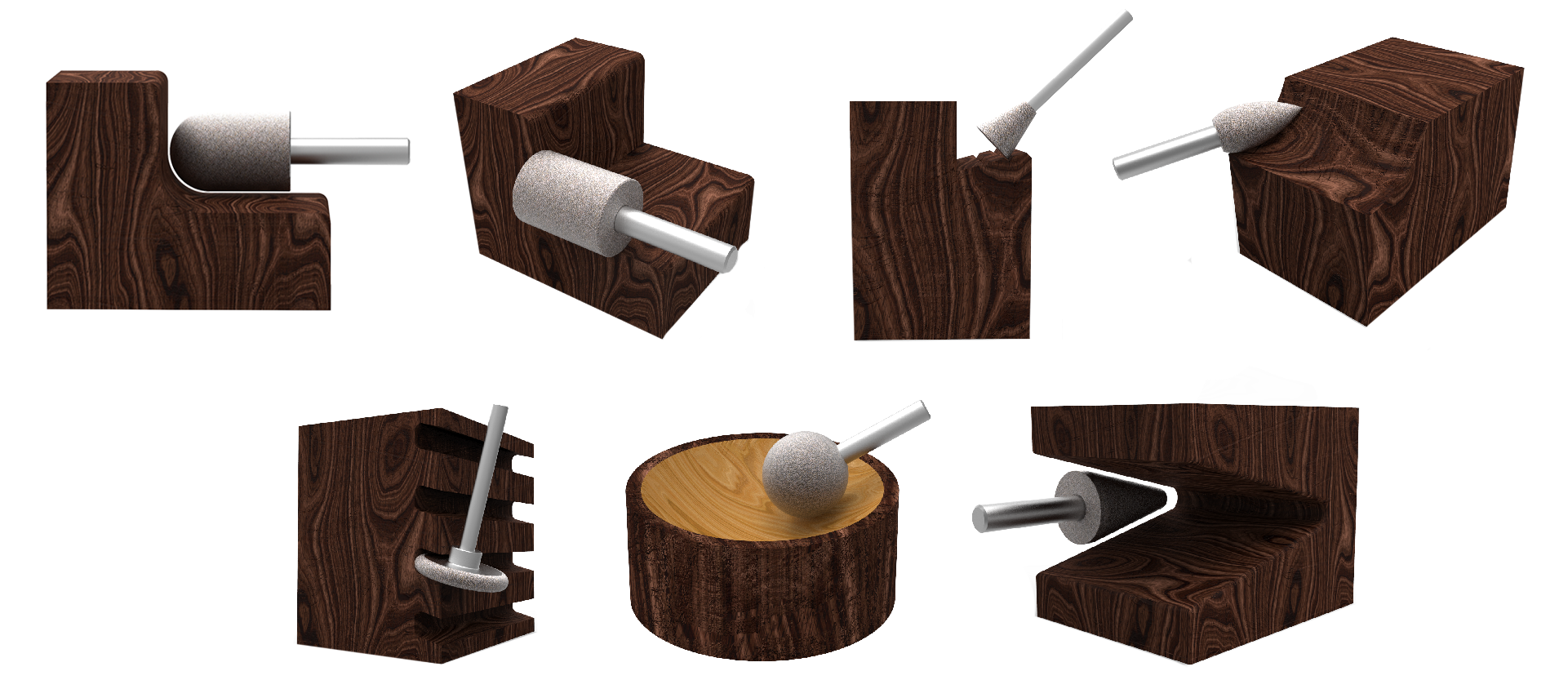 Burr Types - Wood Carving Burrs (1920x1078), Png Download