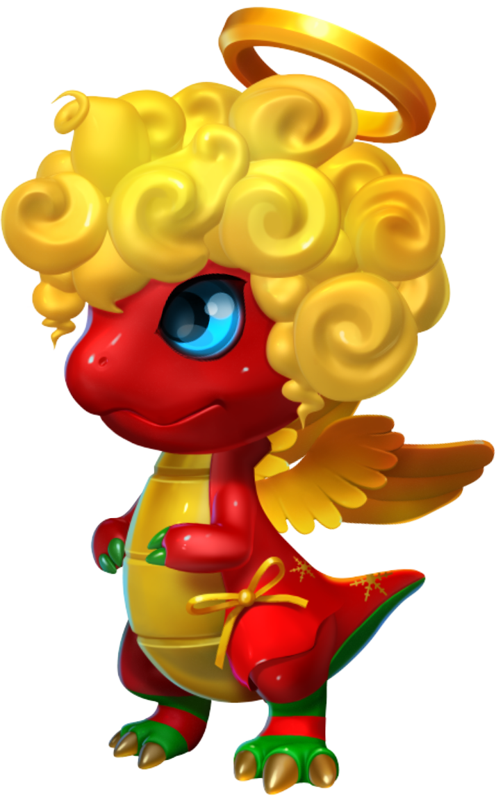 Li'l Angel Dragon Baby - Cartoon (714x1146), Png Download