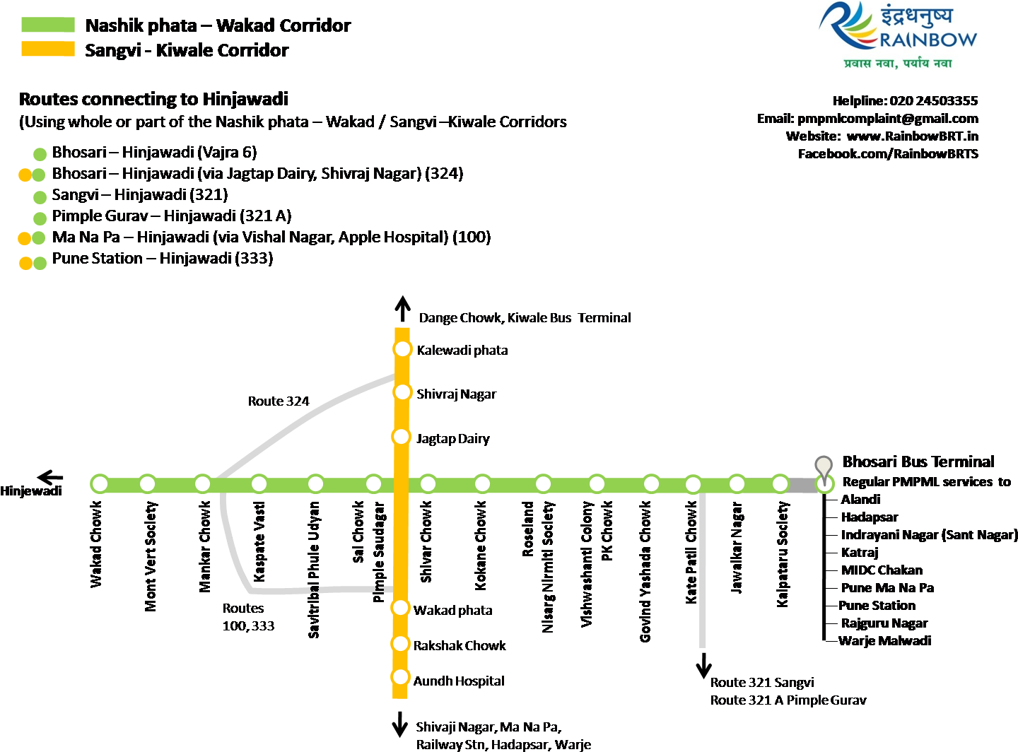 Nashik Phata-wakad Corridor - Rajkot Brts Route Map Hd Png (1479x1073 ...