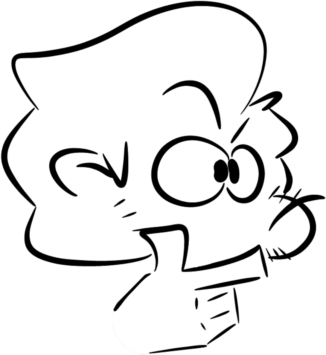 Expressions Because Woopic - Cartoon (1096x1200), Png Download