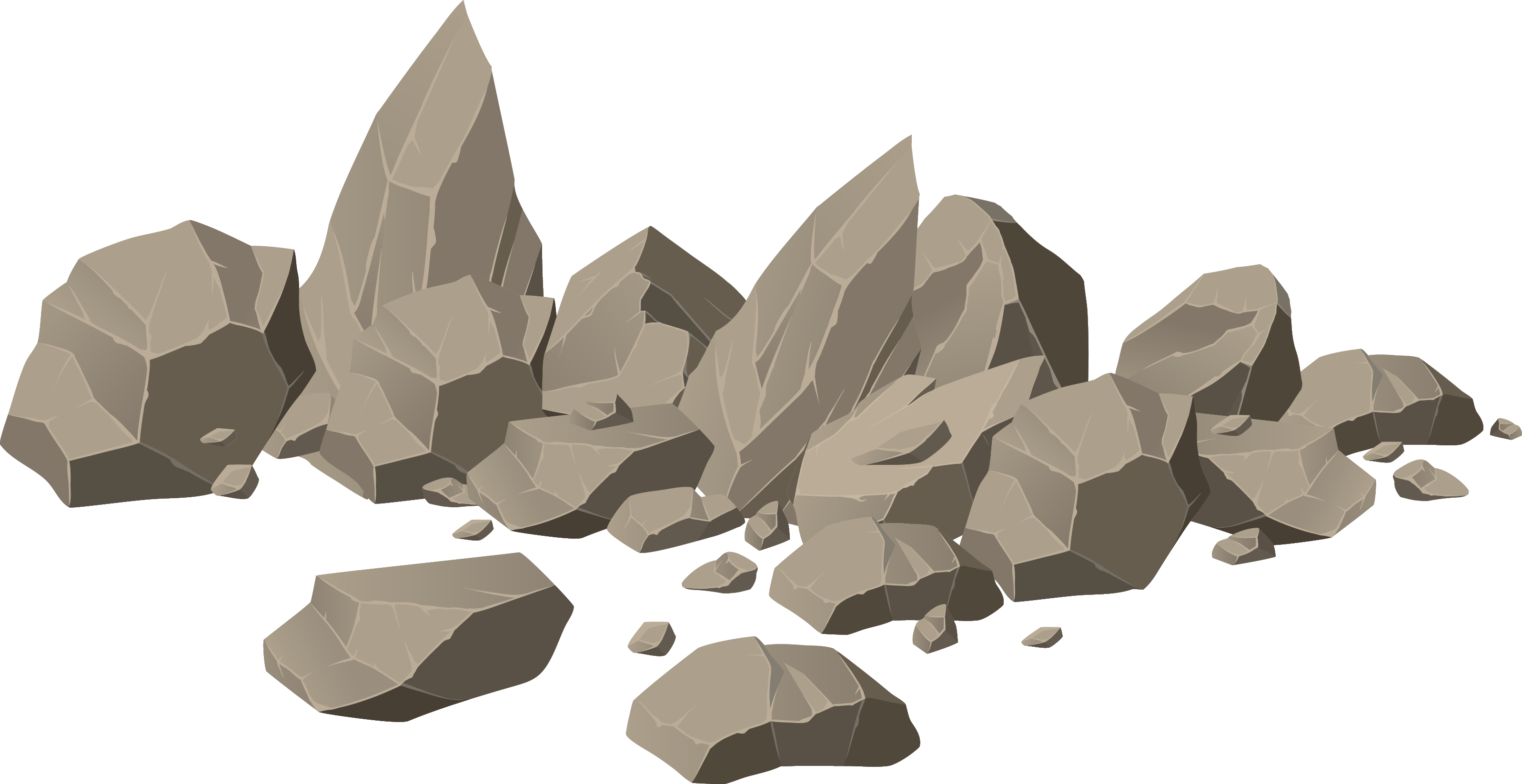 Rock Royalty Free Boulder Illustration - Png Stone Vector (3195x1646 ...