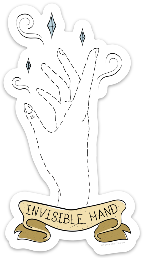 Invisible Hand Sticker - Illustration (544x977), Png Download