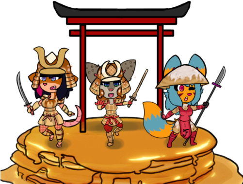 Silly Idea With Mollie , The Breakfast Samurai - Cartoon (500x389), Png ...