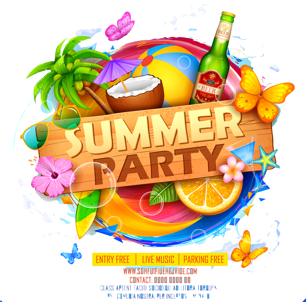 Download Summer Party Png Image Download - High Resolution Flyer ...