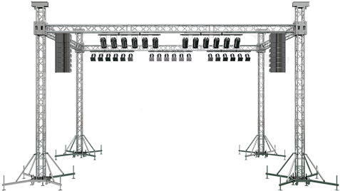 Rectangular - Stage Light System Png (500x279), Png Download