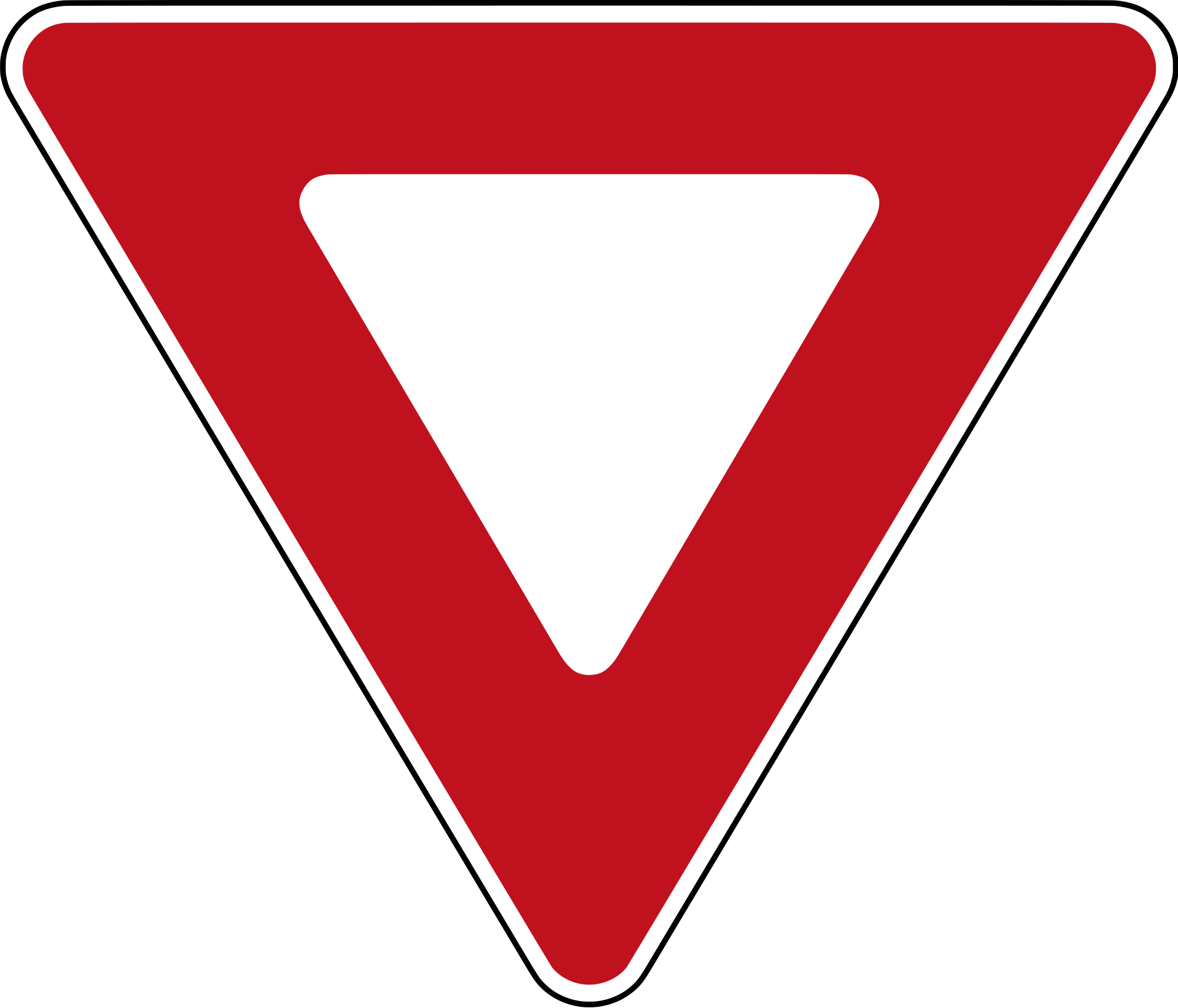 File - Canada - Yield Sign - Svg - Yield Sign Without Words (1197x1024 ...