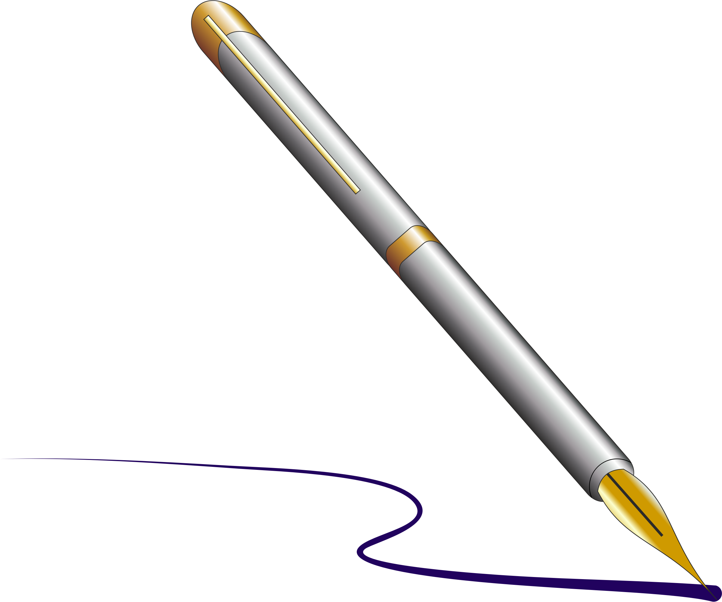 Fountain Pen Png - Dibujo De Plumas De Escribir (2400x2000), Png Download