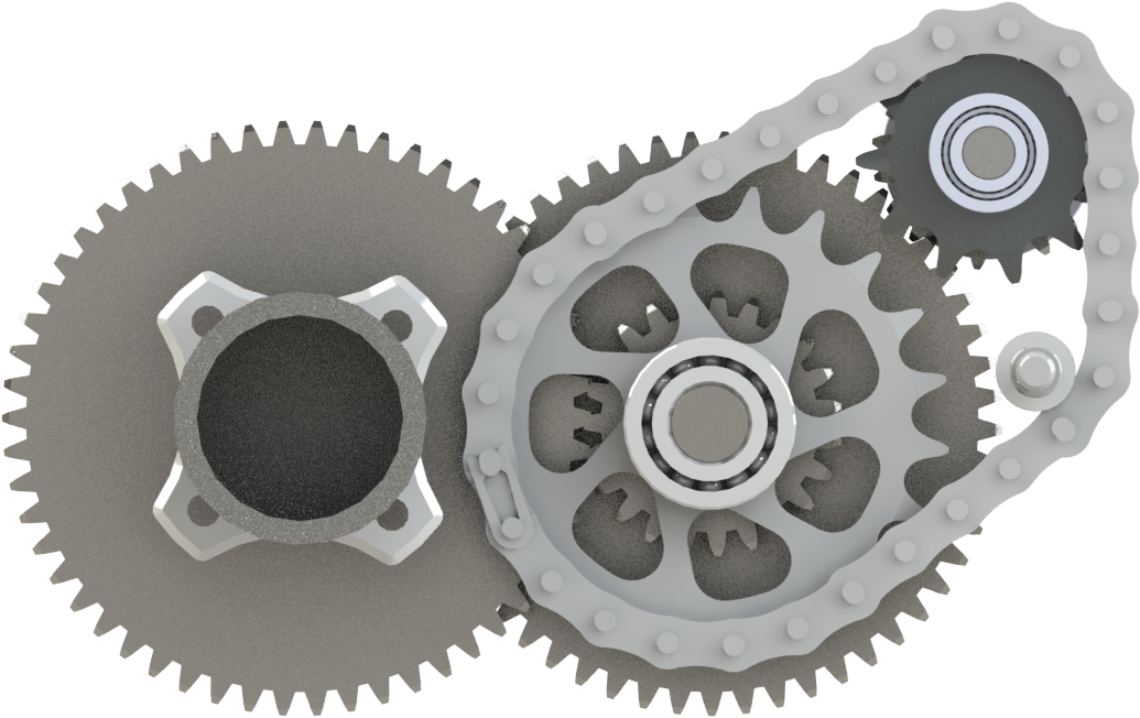 Reverse Chain - Gear (1877x871), Png Download