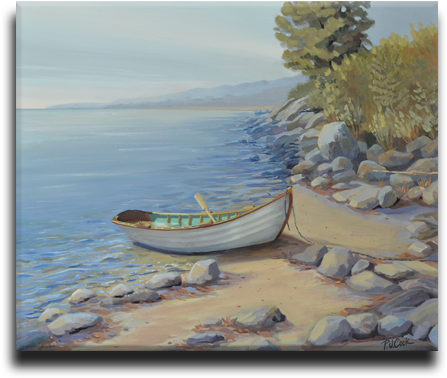 Oil Painting Of Dory On Beach By Pj Cook - Artist (510x384), Png Download