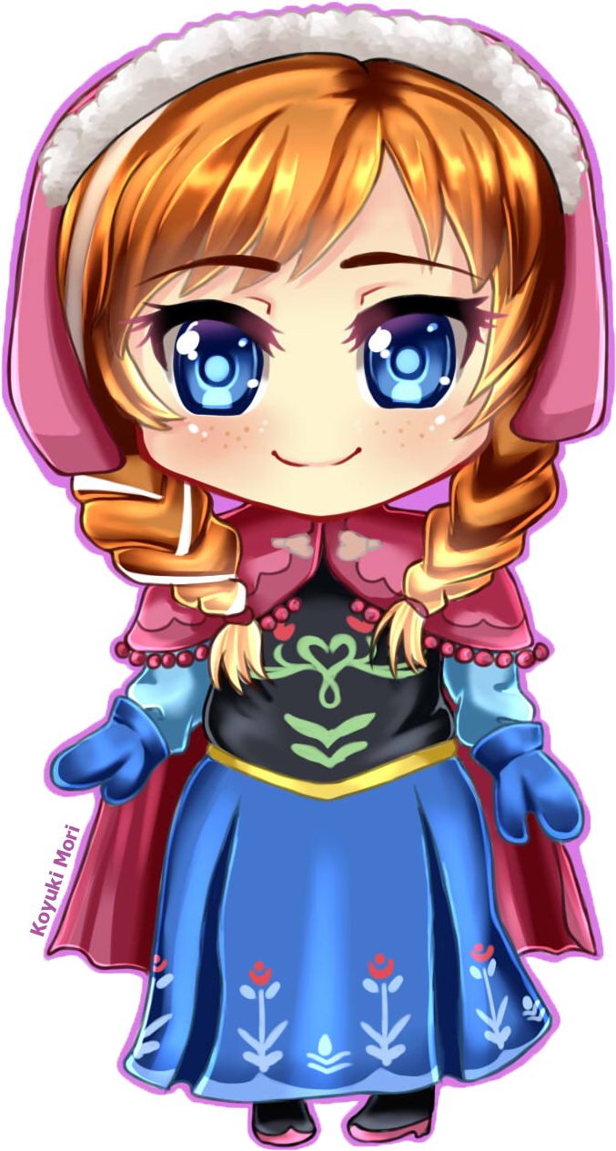 Chibi Anna By Koyukimori On Deviantart - Chibi Anna And Elsa (1024x1280 ...