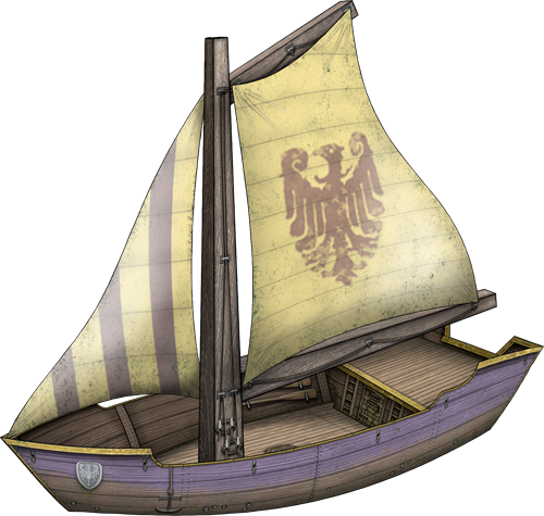 Medieval Sailboat (500x475), Png Download