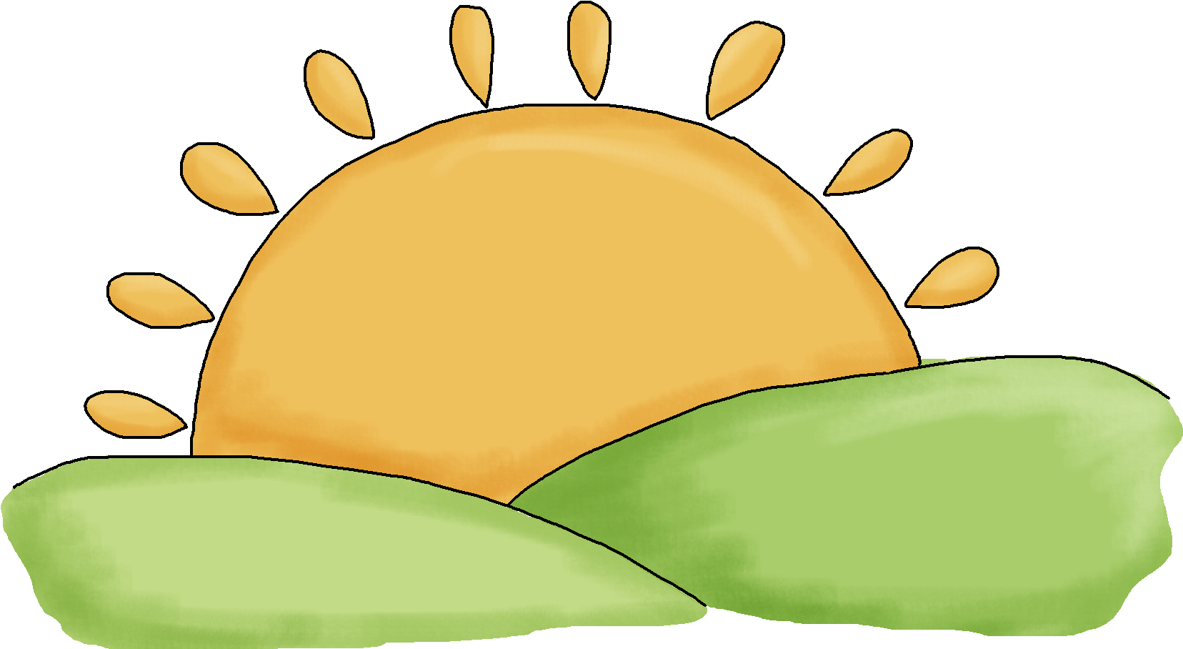 Sunrise Clipart Transparent - Sunrise Clipart (1656x908), Png Download