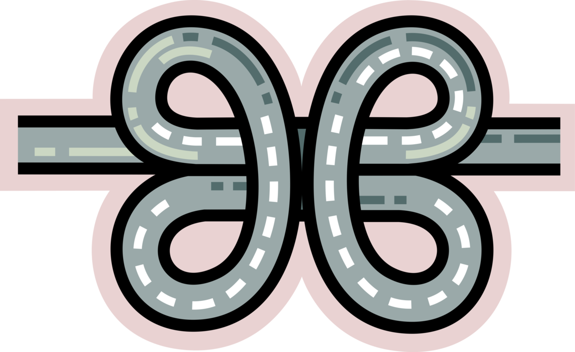 Download Vector Illustration Of Interstate Highway Motorway - Circle ...