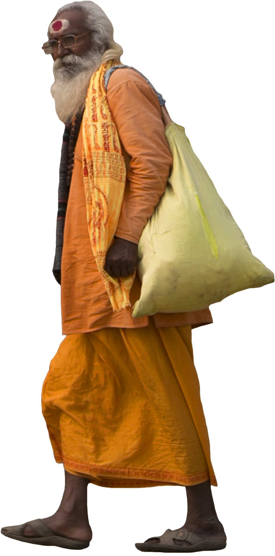 Jugaad Render, Sadhu Walking, Man Walking Indian Cutout - Indian People ...