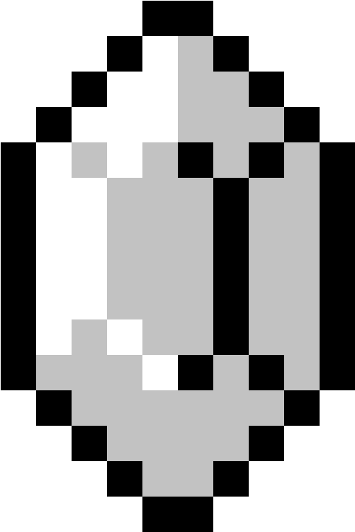 Download Silver Rupee - Zelda Rupee Pixel | Transparent PNG Download ...