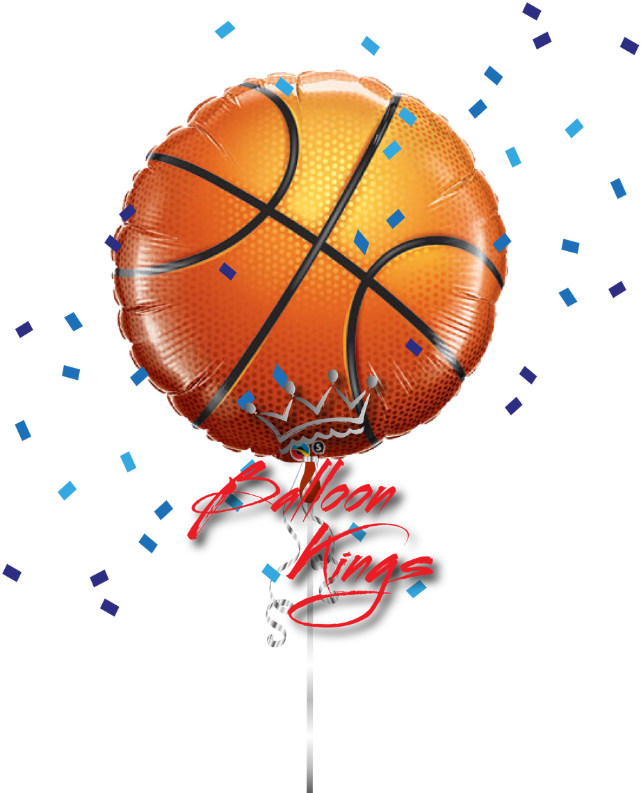 Large Basketball - Basketball Foil Balloon (1280x1280), Png Download