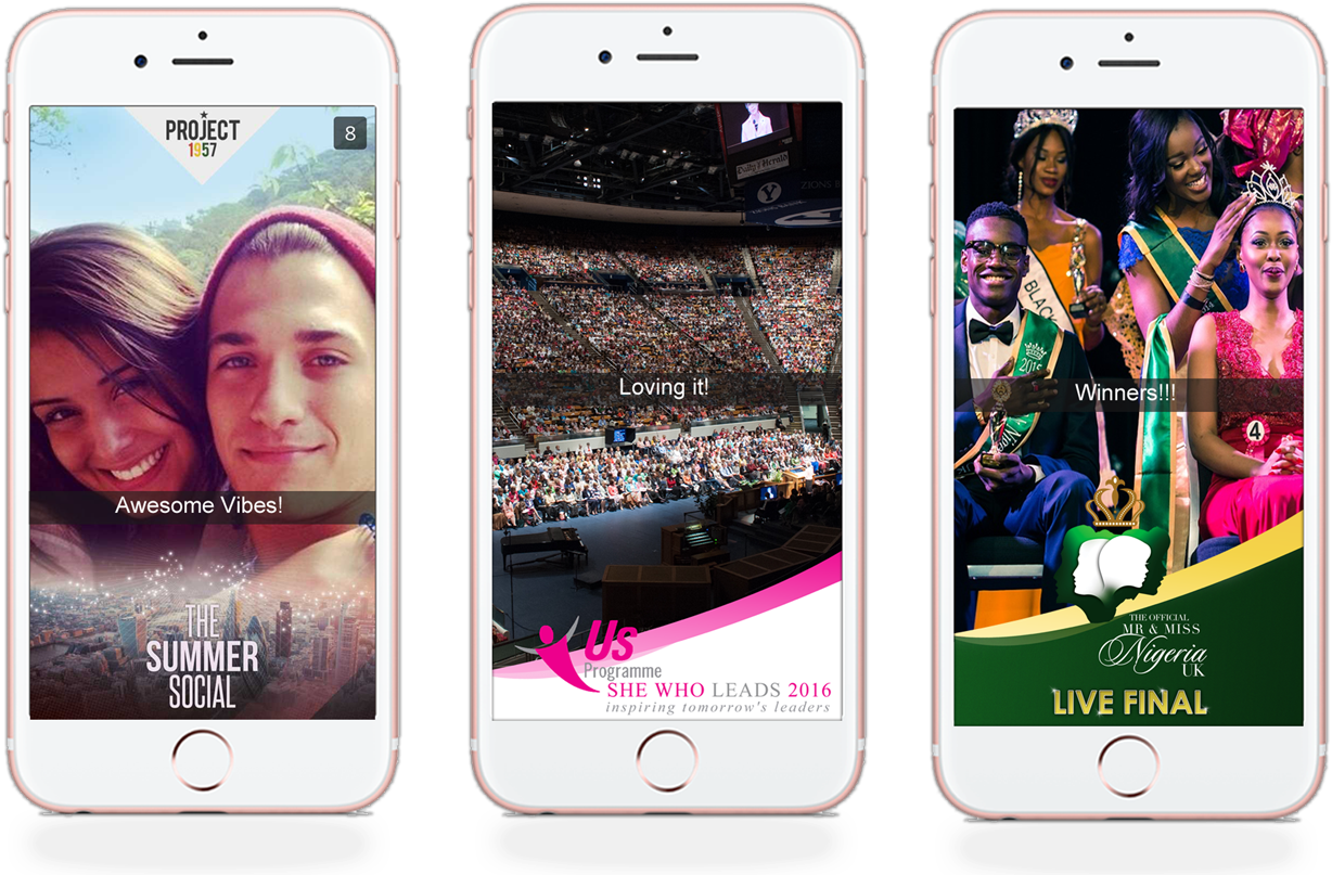 Snapchat Filters - Sample Event Snapchat Filter (1439x851), Png Download