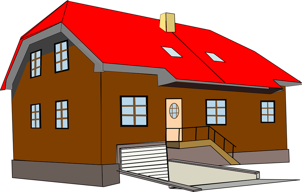 Roof Clipart Building Roof - Two Story Building Png (960x612), Png Download