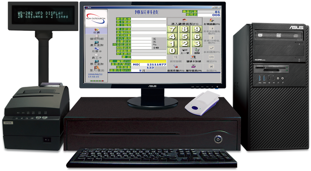 Central Cashier Station - Computer Cashier (1000x569), Png Download
