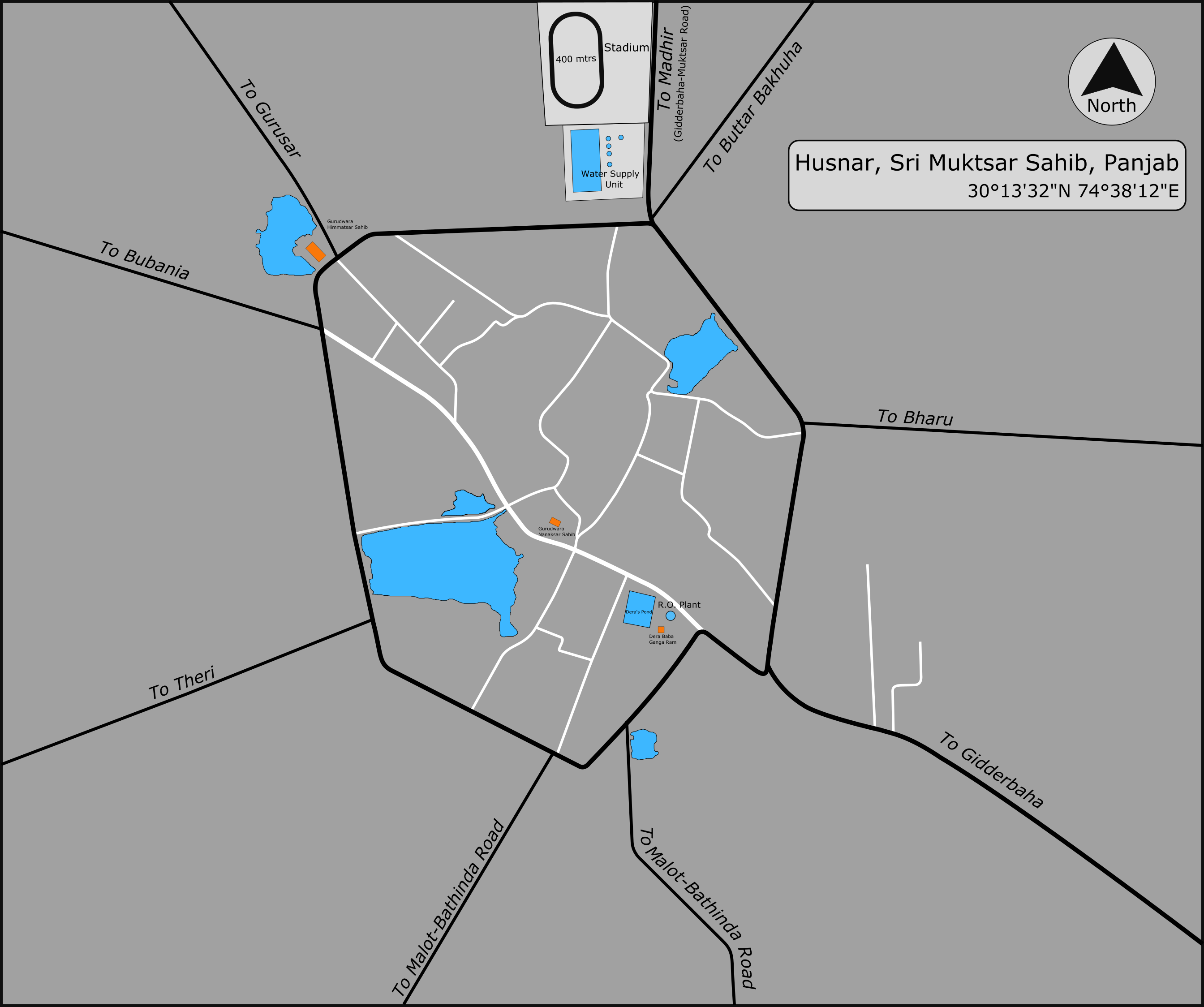 Husnar, Sri Muktsar Sahib, Panjab - Diagram (2688x2248), Png Download