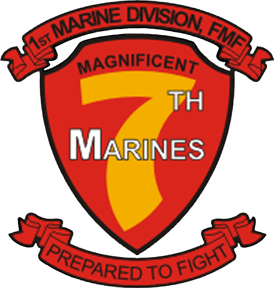 Marines Logo Png - 7th Marine Regiment Logo (1159x1219), Png Download